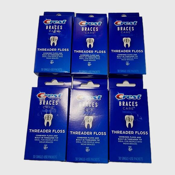 Crest | Bath | Lot Of 6 Crest Braces Care Floss Threader 3 Single ...